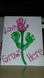 Mothers Day Footprint Art - Sweetheart